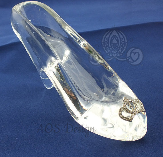 Cinderella Glass Slipper .925 Silver Tiara Buckle with Swarovski Cryst ...