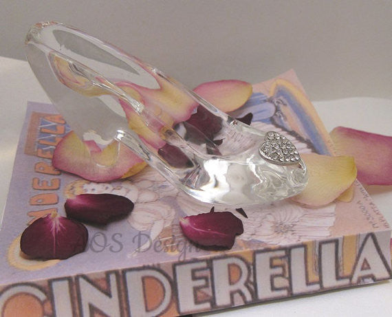 Cinderella Glass Slipper .925 Silver Heart Buckle with Crystals Engage ...